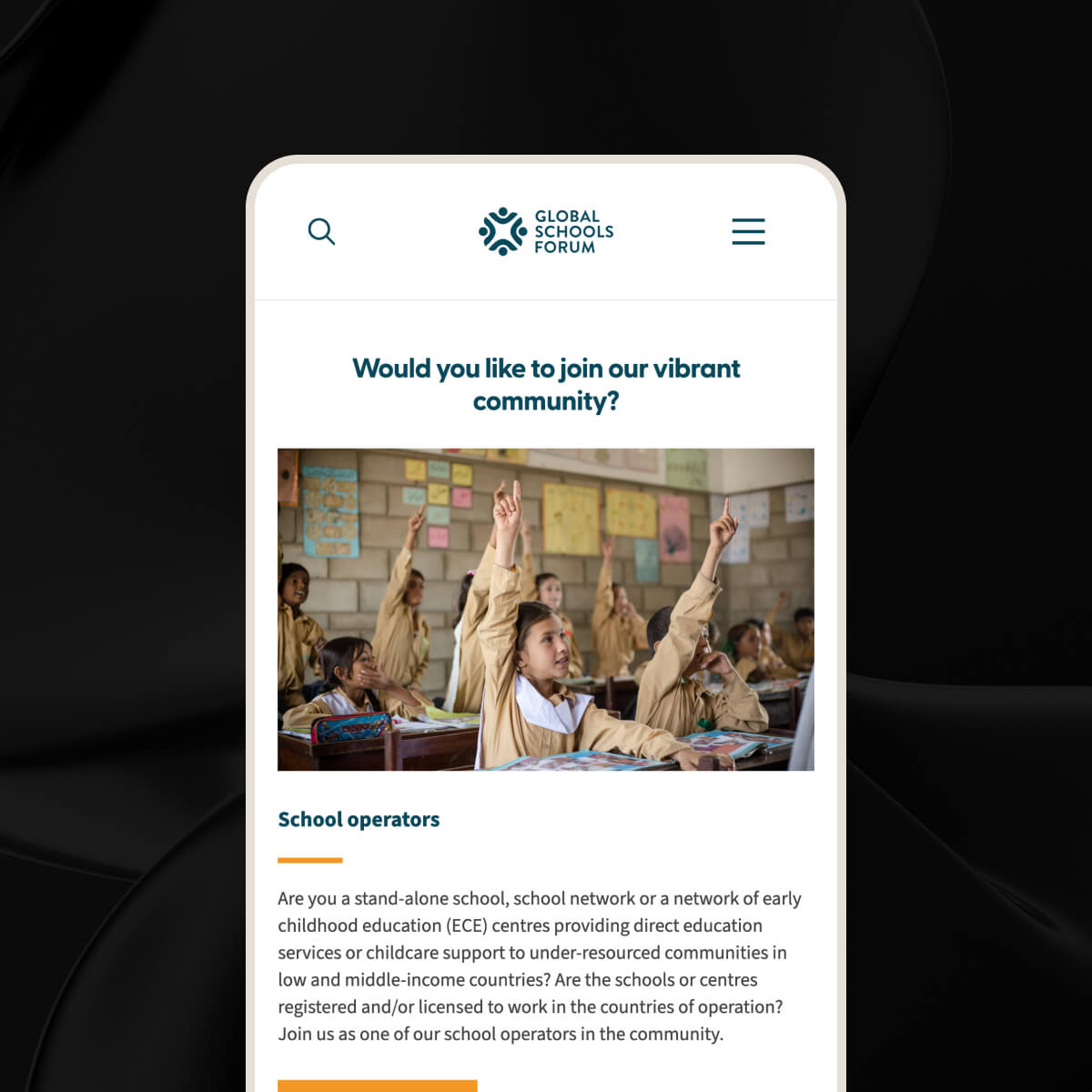 Our Work with Global Schools Forum | Nonprofit Education